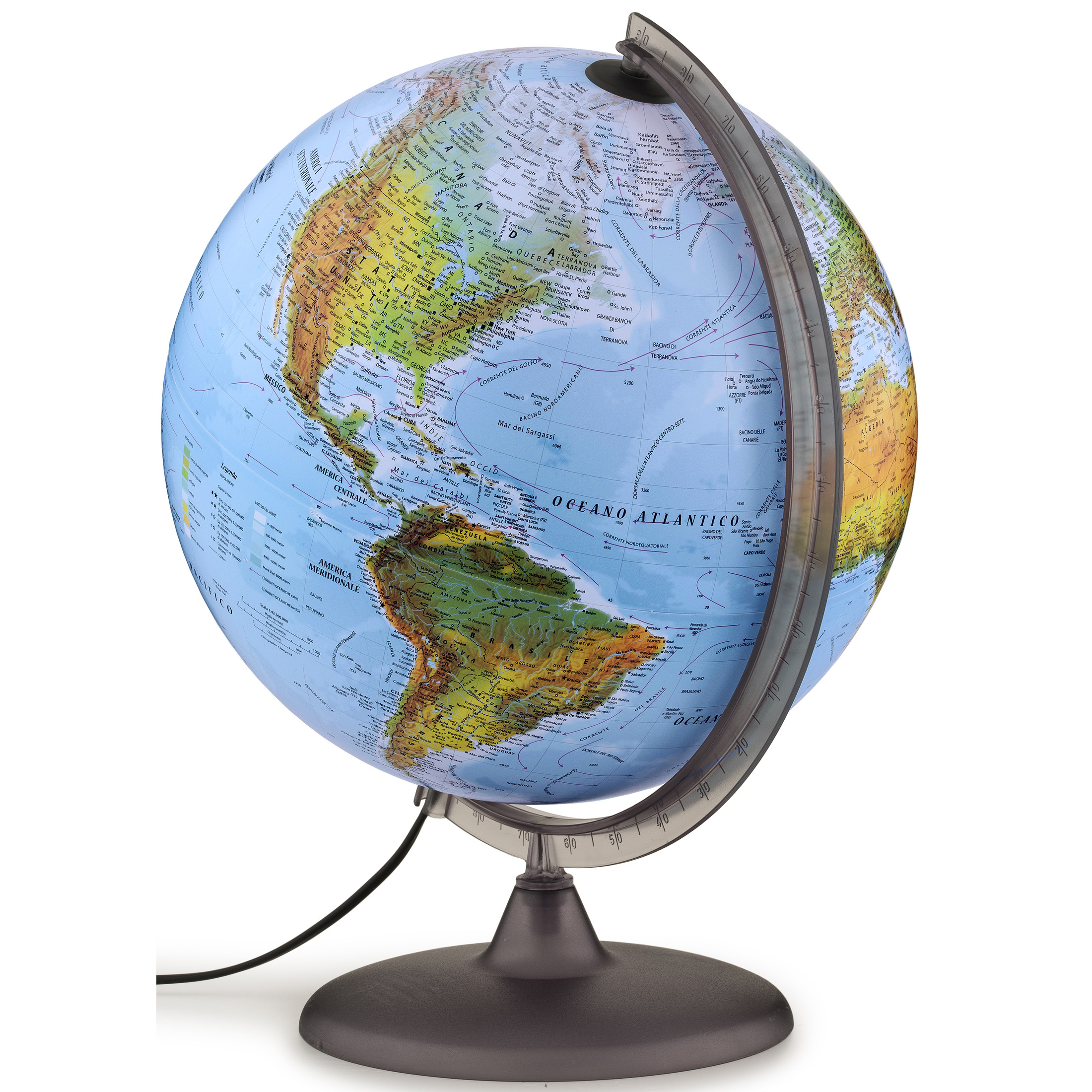 Földgömb 30 cm - világító, duó, műanyagtalpas + AJÁNDÉK Földrajzi ...