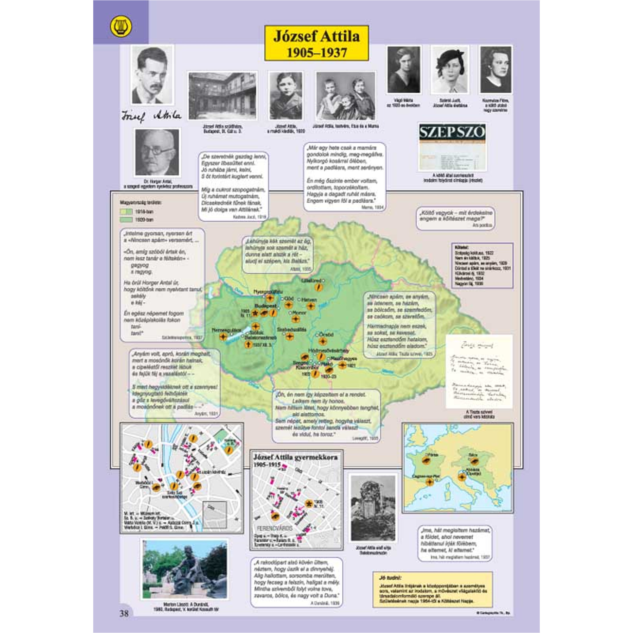 Irodalmi atlasz 5-8. évfolyam (CR-0142) - Cartographia -9789632625591