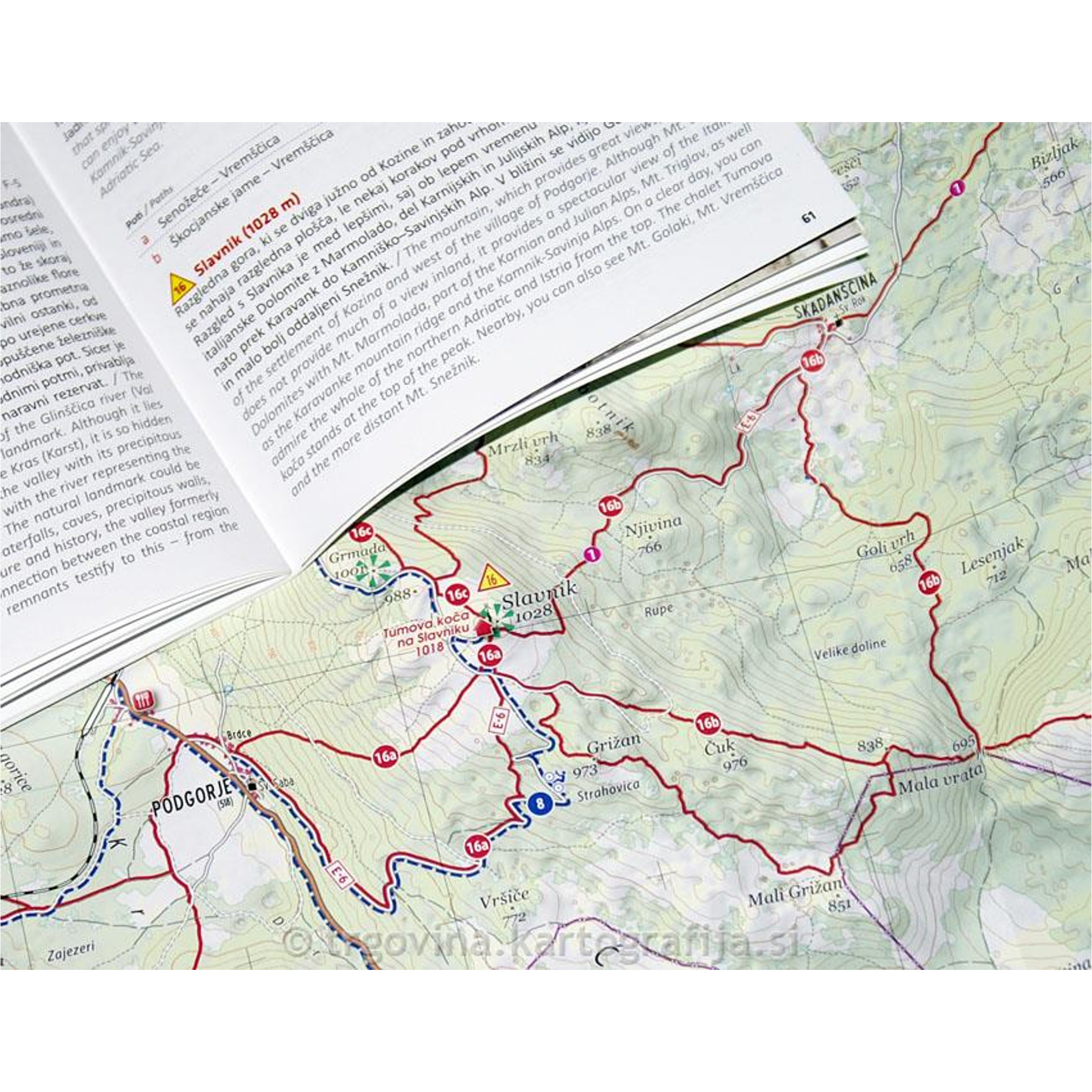 Szlovénia tengerpart (Primorska) turistatérkép