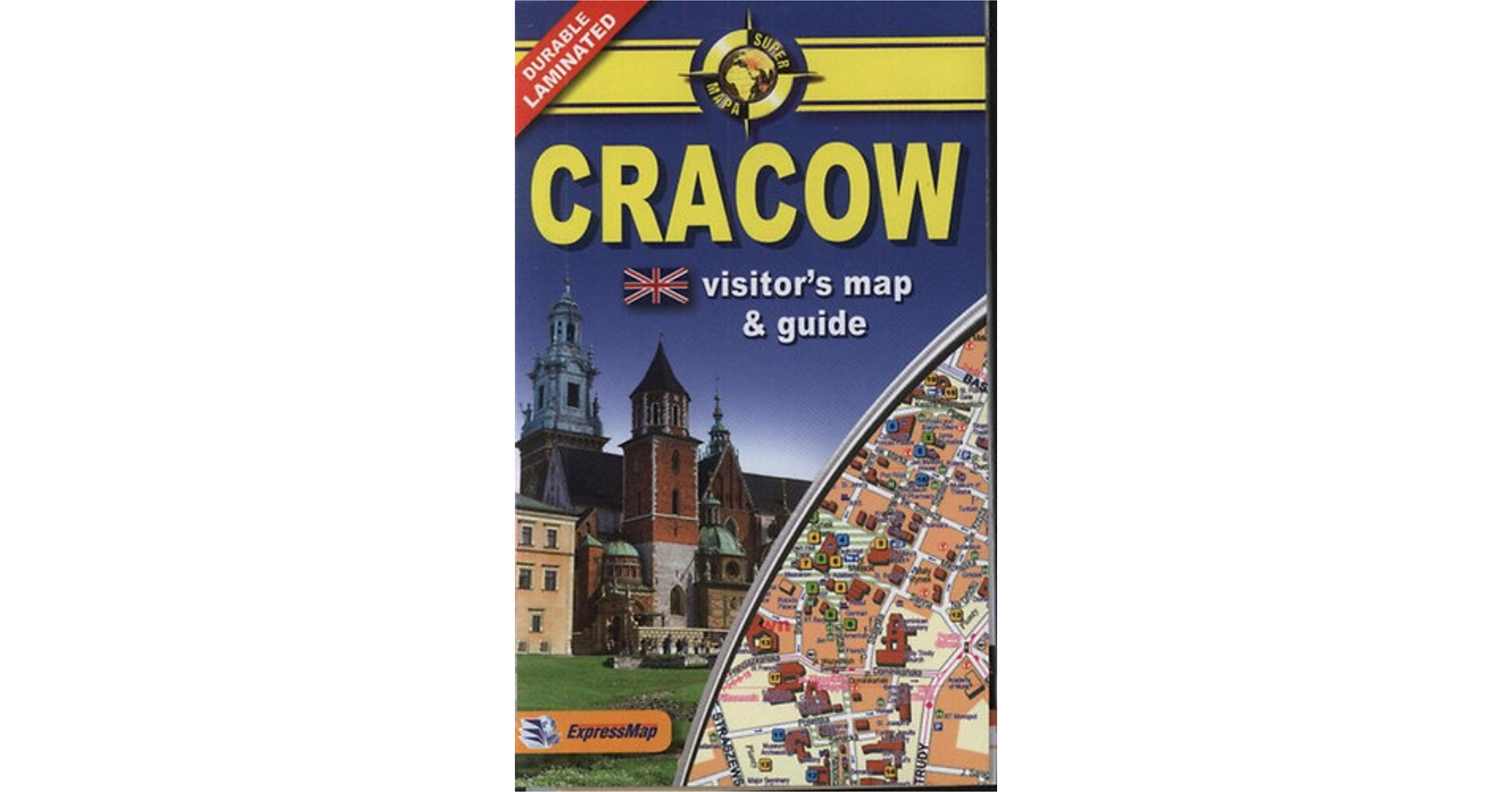 Krakkó (visitor's map&guide) laminált térkép - Expressmap-9788375460230