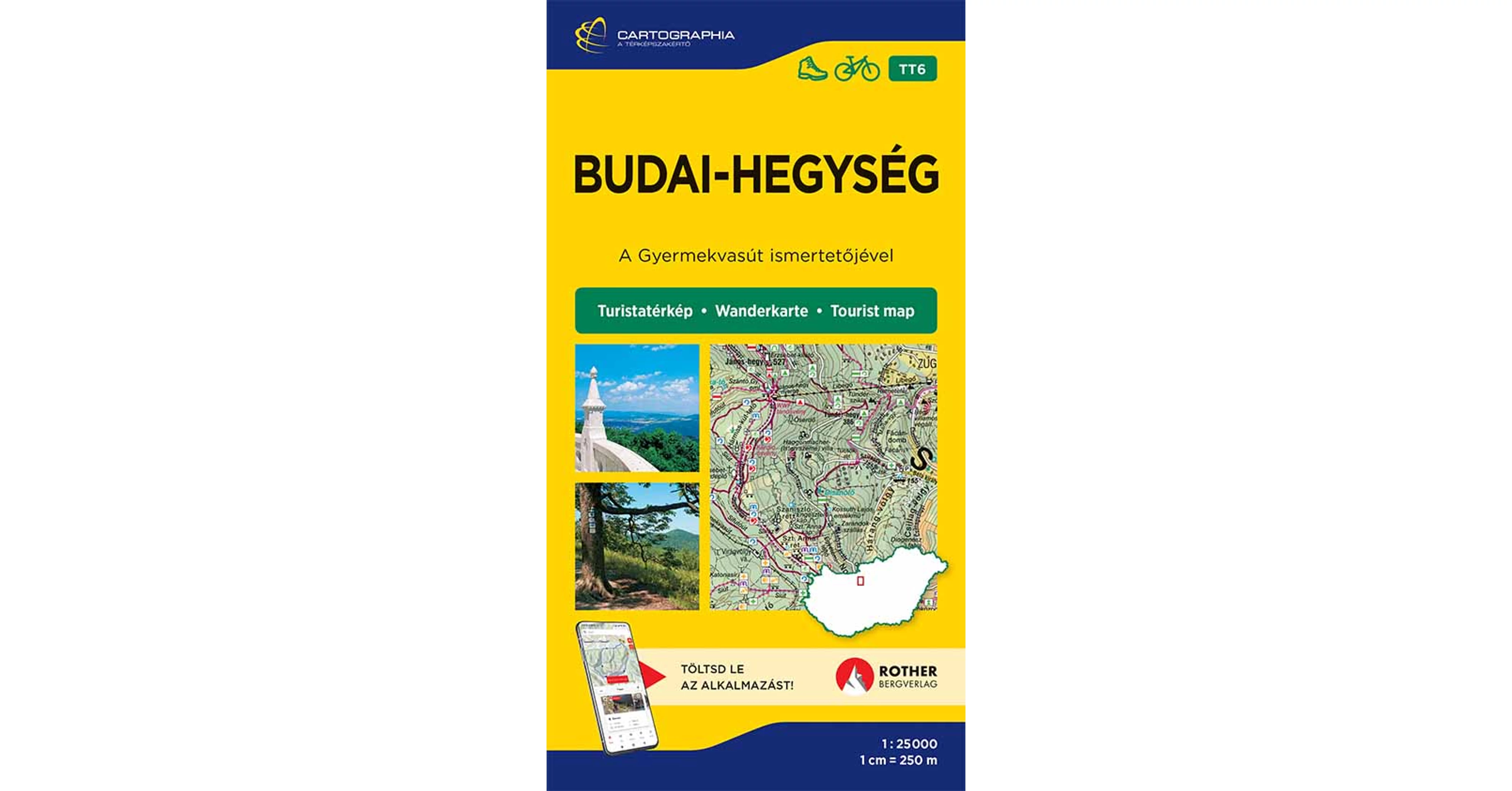 Budai-hegység turistatérkép- Cartographia 1954 óta
