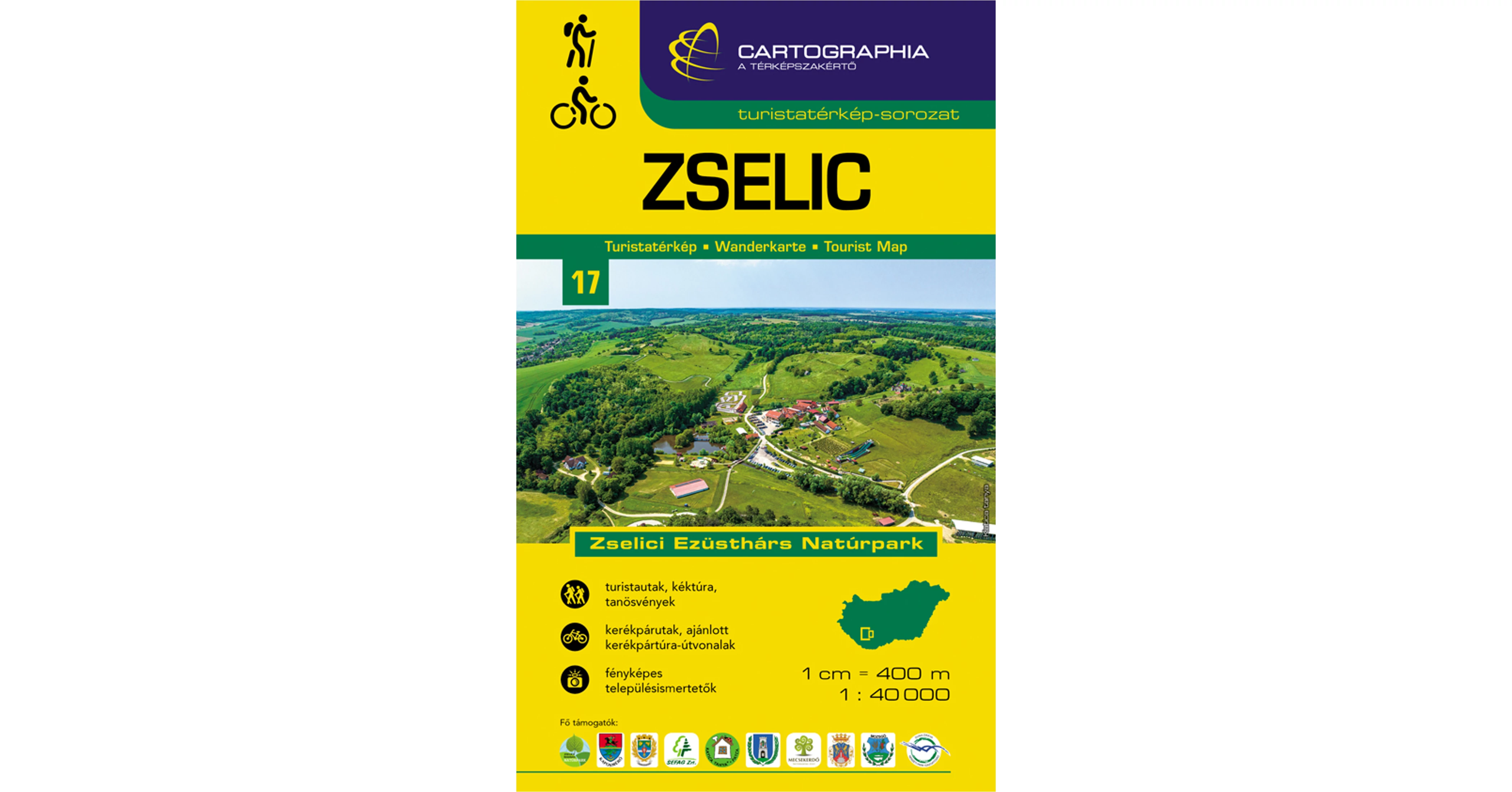 Zselic turistatérkép 1:40 000 Cartographia 2023